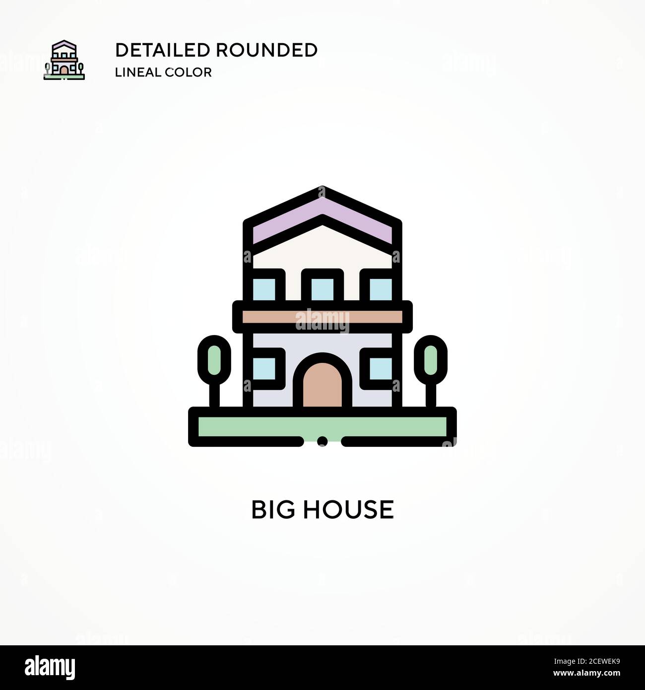 Big house vector icon. Modern vector illustration concepts. Easy to ...