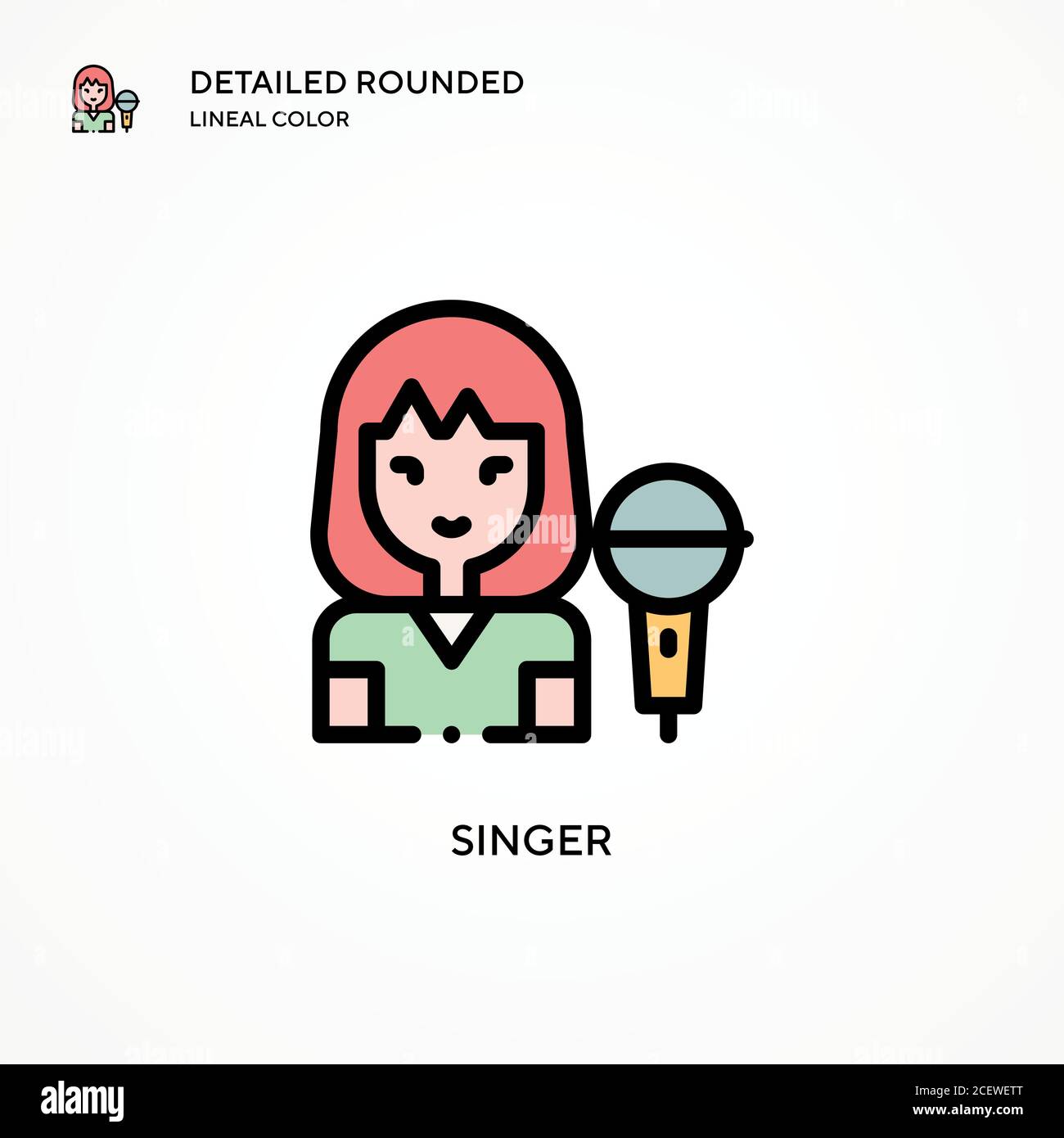 Singer vector icon. Modern vector illustration concepts. Easy to edit ...