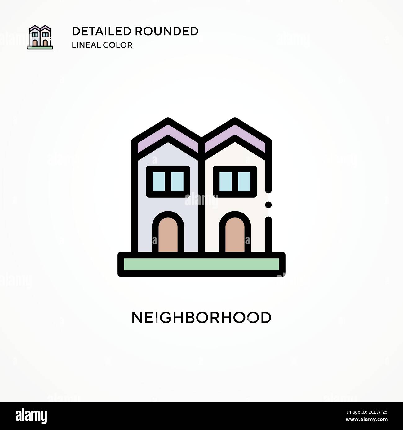 Neighborhood vector icon. Modern vector illustration concepts. Easy to ...