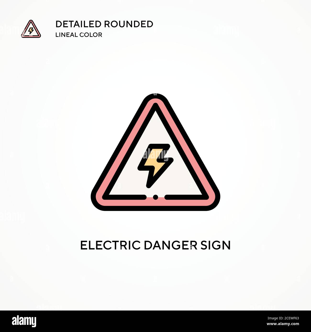 Electric danger sign vector icon. Modern vector illustration concepts ...