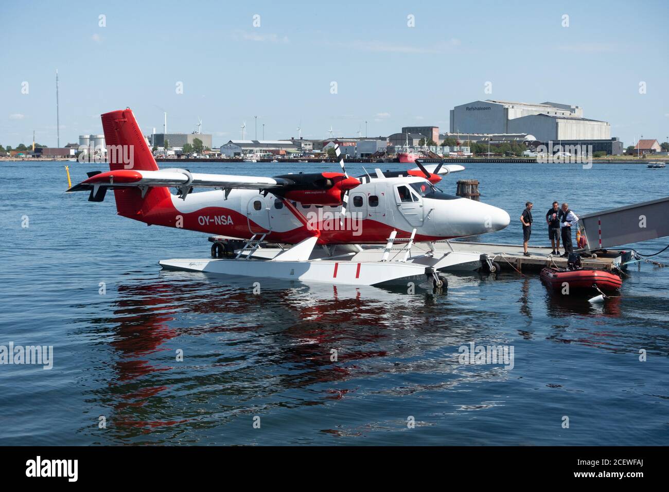 Seaplane by the harbour in Copenhagen Stock Photo - Alamy