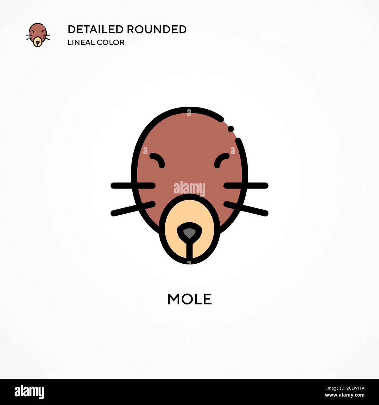 Mole vector icon. Modern vector illustration concepts. Easy to edit and ...
