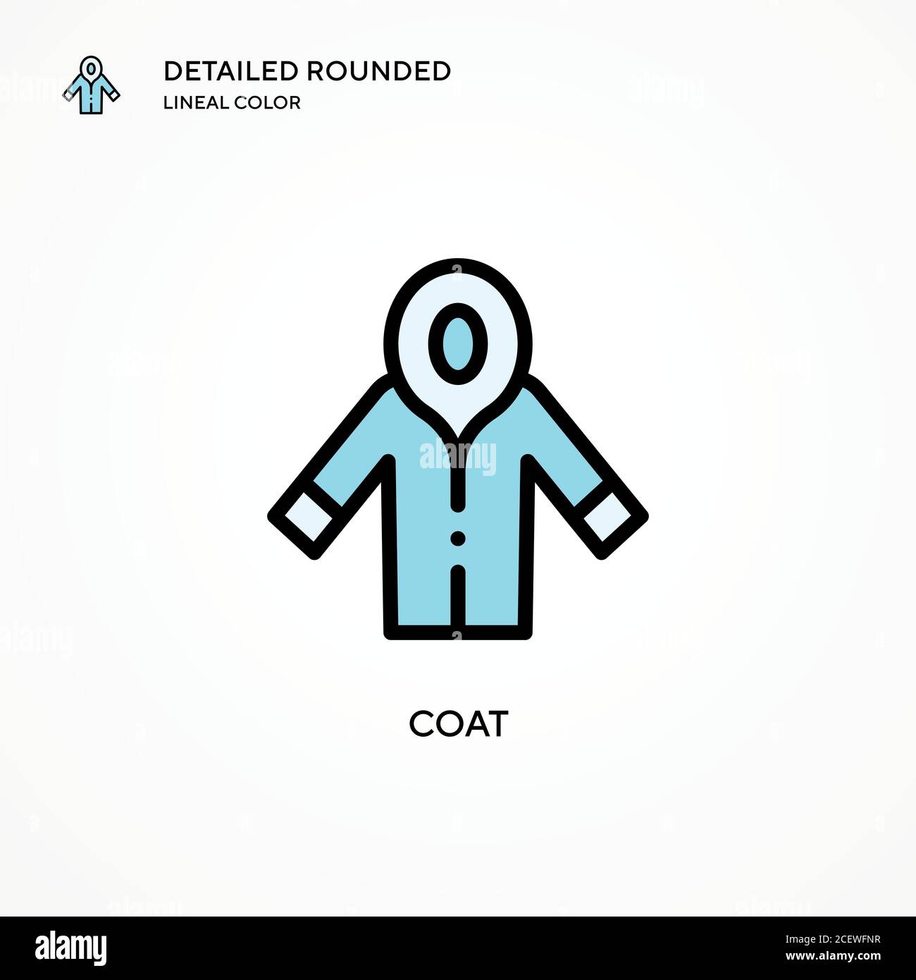 Coat vector icon. Modern vector illustration concepts. Easy to edit and ...