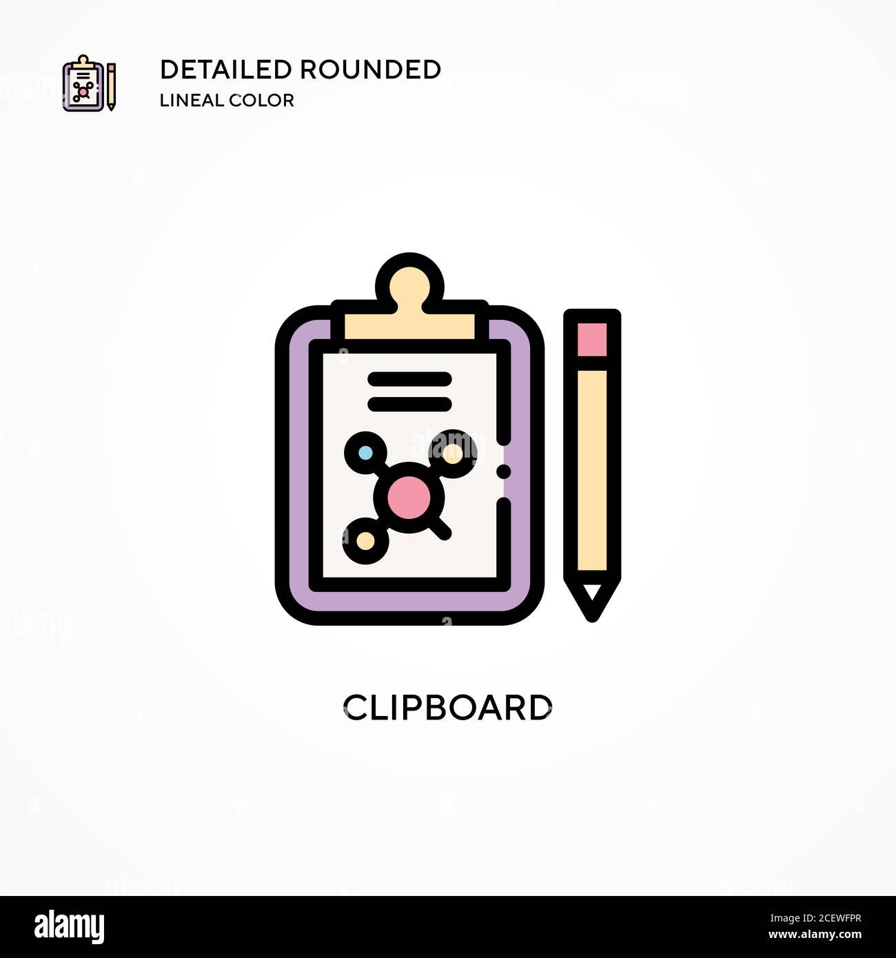Clipboard vector icon. Modern vector illustration concepts. Easy to ...