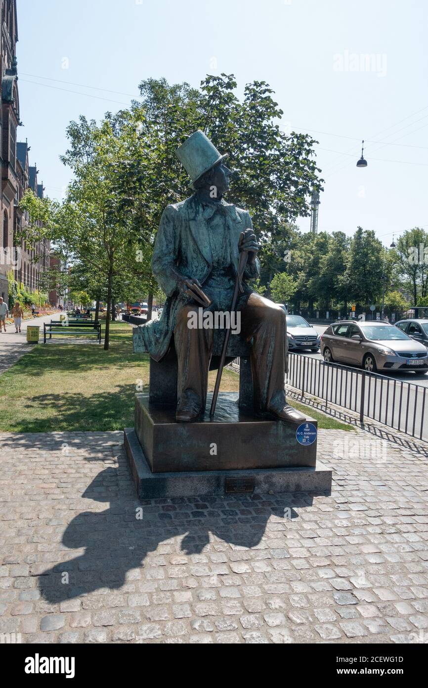 Hans Christian Anderson statue in Copenhagen Stock Photo - Alamy