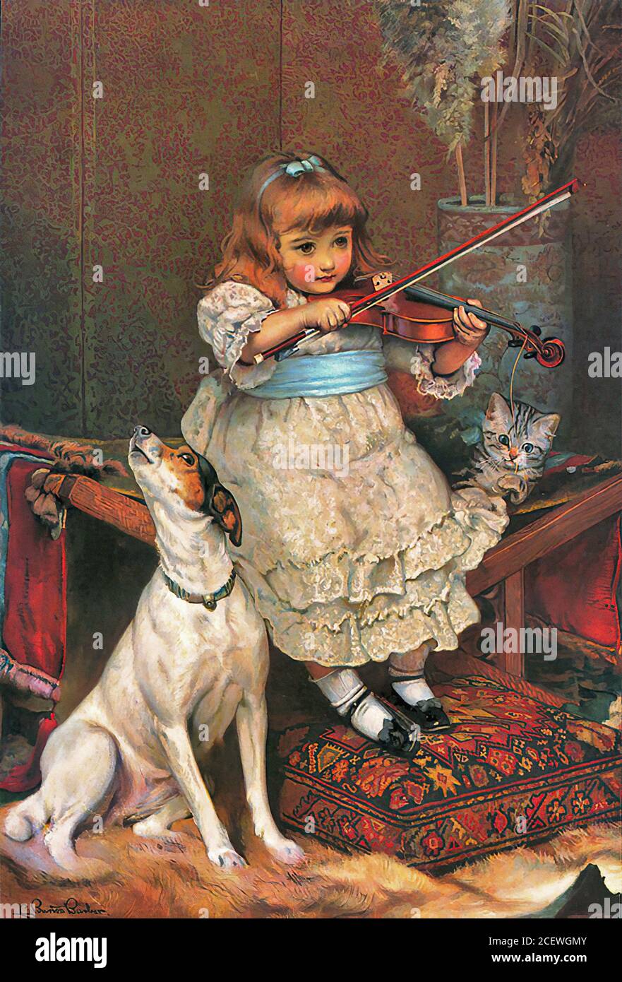 Barber Charles Burton - the Broken String - British School - 19th ...