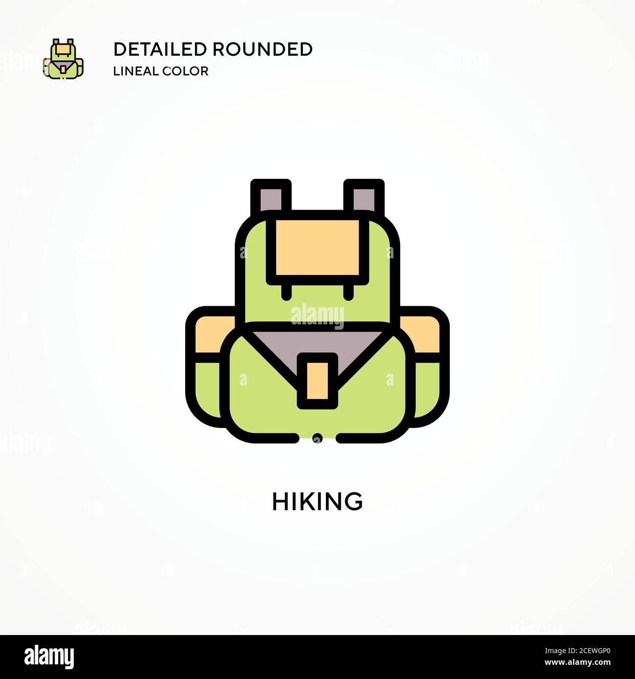 Hiking vector icon. Modern vector illustration concepts. Easy to edit ...