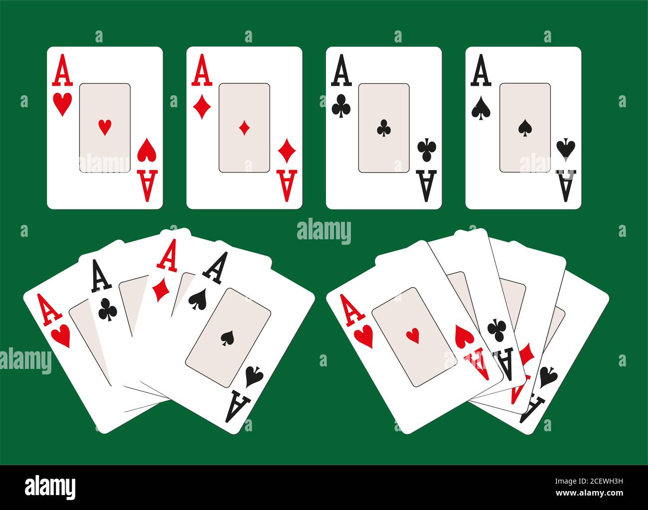 four aces set Stock Vector Image & Art - Alamy
