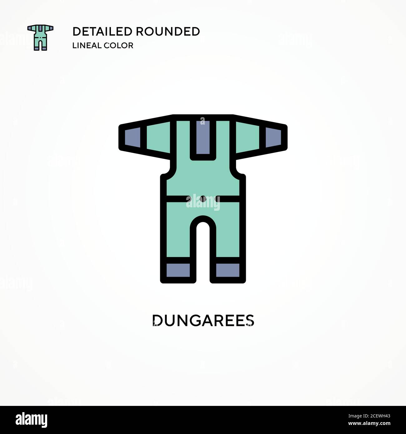 Dungarees vector icon. Modern vector illustration concepts. Easy to ...