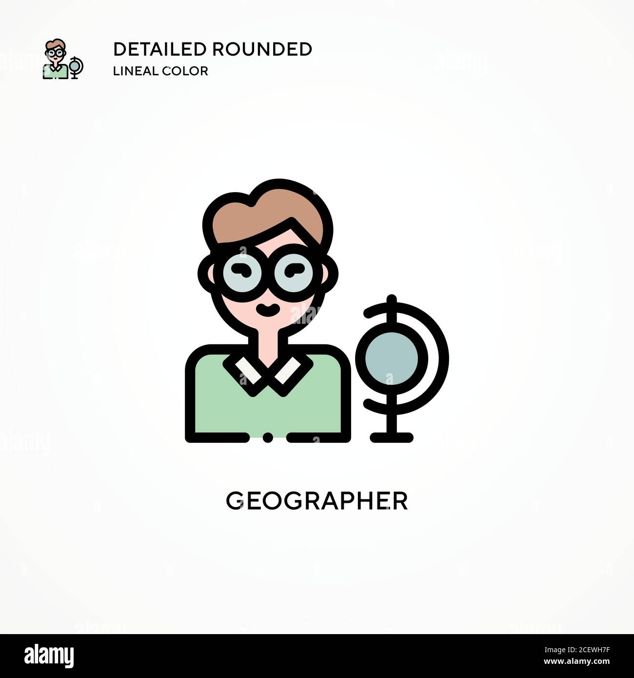 Geographer vector icon. Modern vector illustration concepts. Easy to ...