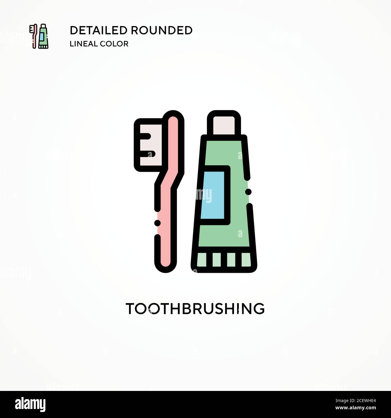 Toothbrushing vector icon. Modern vector illustration concepts. Easy to ...