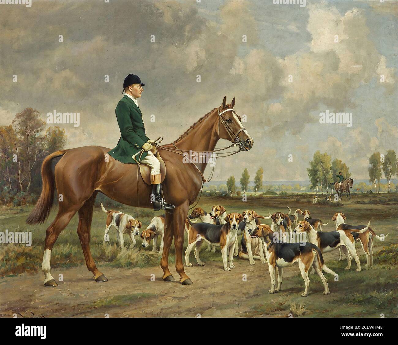 Barker Wright - a Fine Pack - British School - 19th Century Stock Photo ...