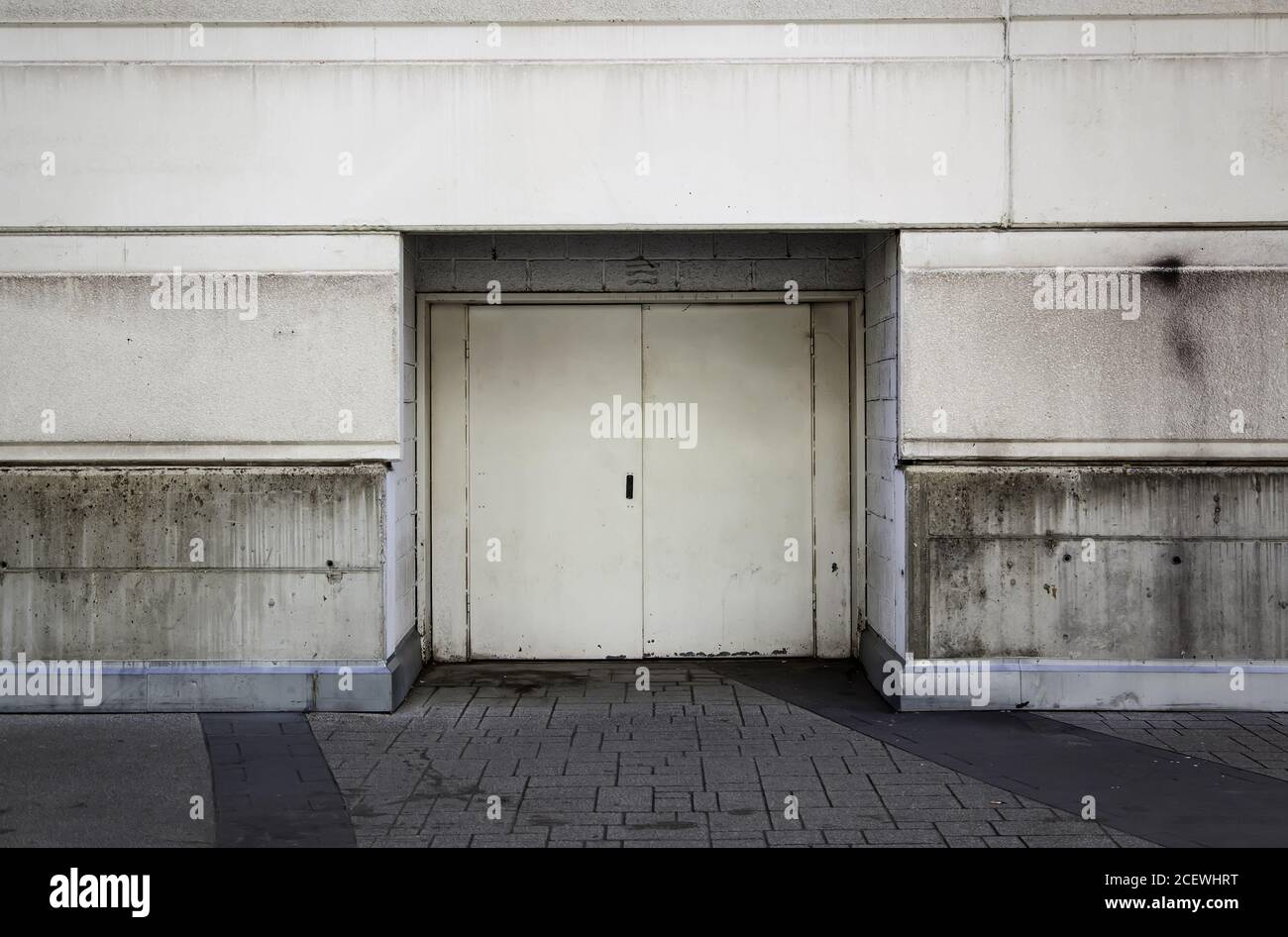 Security detail in an industrial warehouse, closed and protected Stock ...