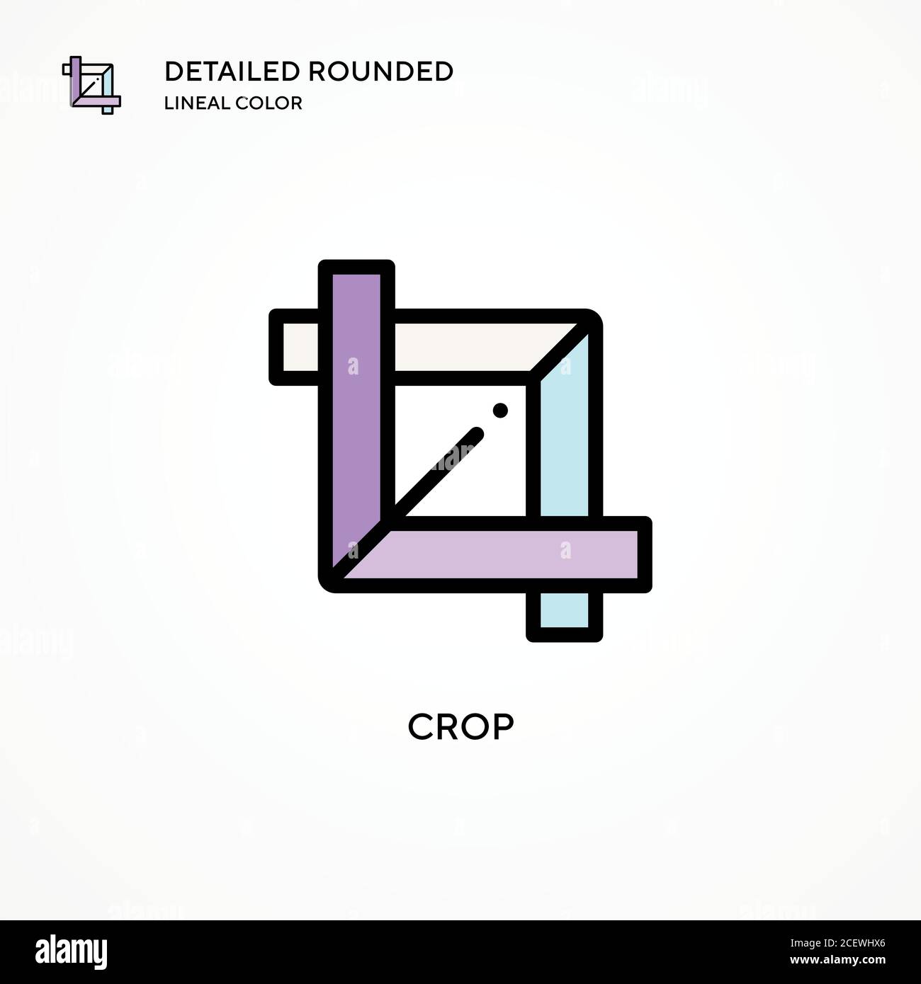 Crop vector icon. Modern vector illustration concepts. Easy to edit and ...