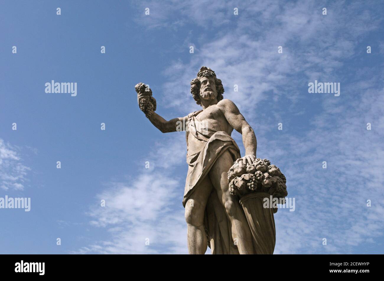 Bacchus Florence Statue Of Bacchus In Holy Trinity Bridge Of Florence,