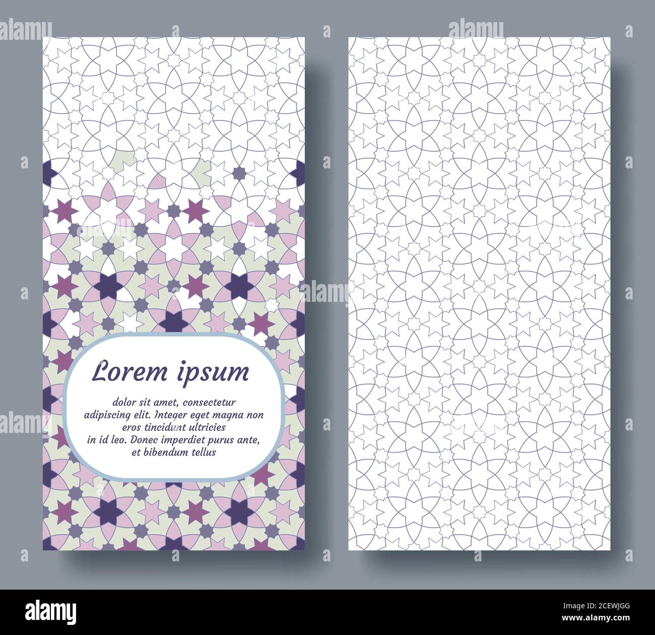 Arabic double card for invitation, celebration, save the date, wedding ...