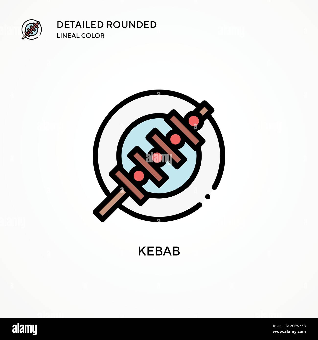 Kebab vector icon. Modern vector illustration concepts. Easy to edit ...