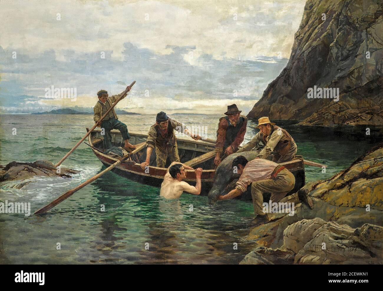 Bartlett William Henry - the Seal-Diver - British School - 19th Century ...