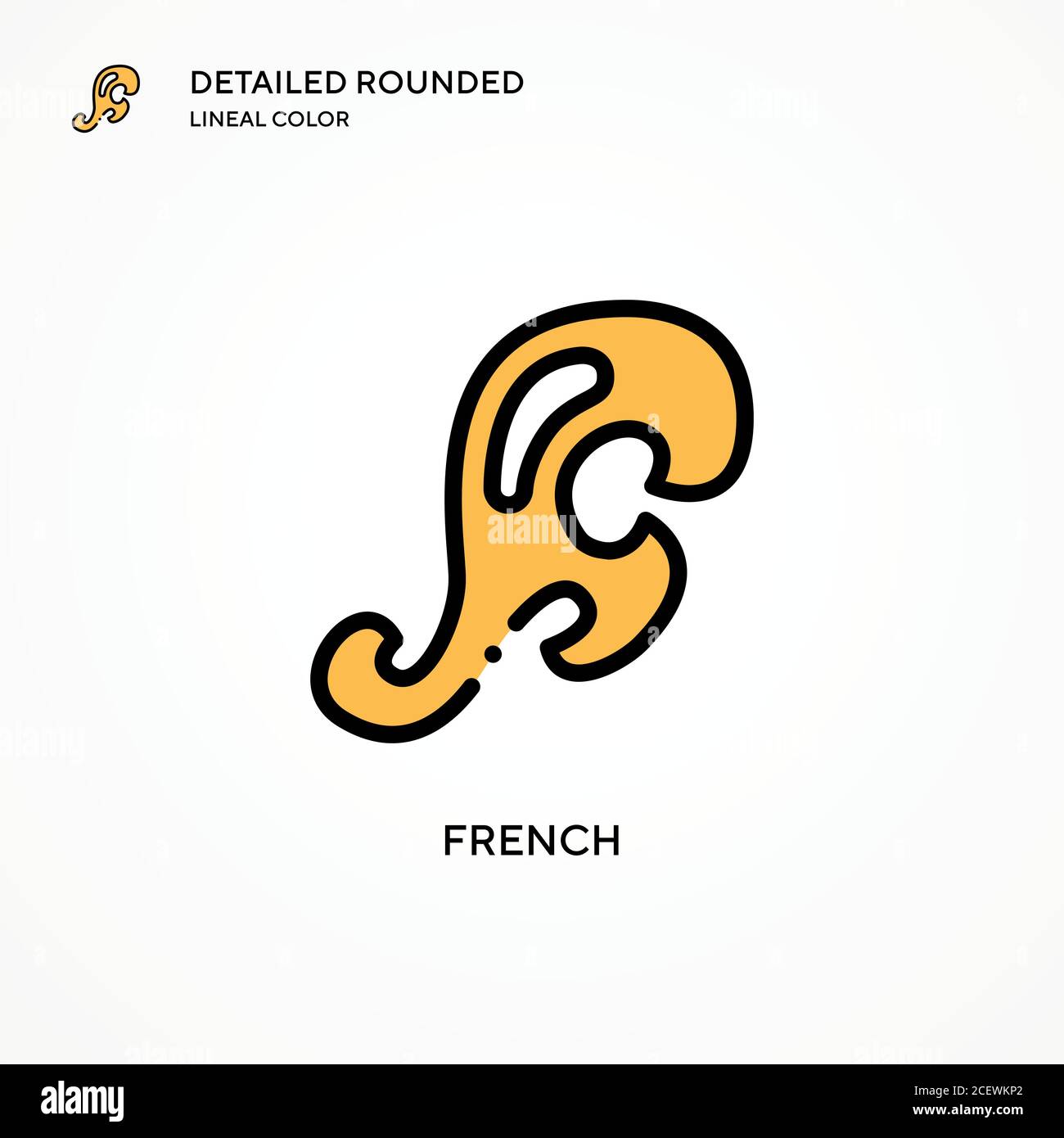 French vector icon. Modern vector illustration concepts. Easy to edit ...