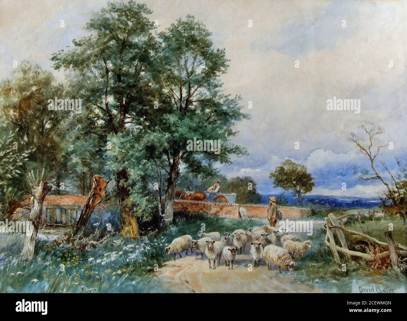 Bates David - an Eckington Pastoral - British School - 19th Century ...