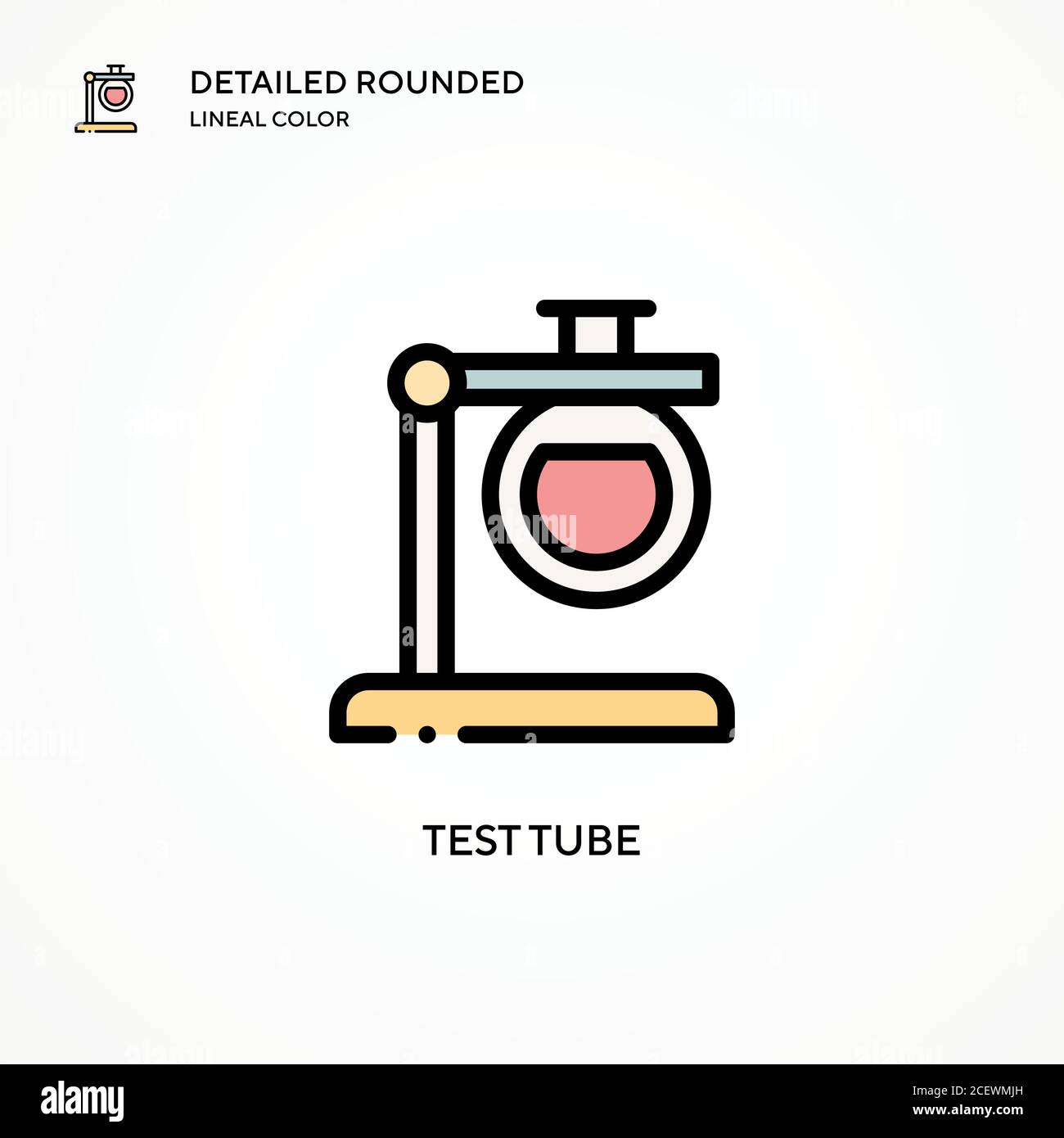 Test tube vector icon. Modern vector illustration concepts. Easy to ...