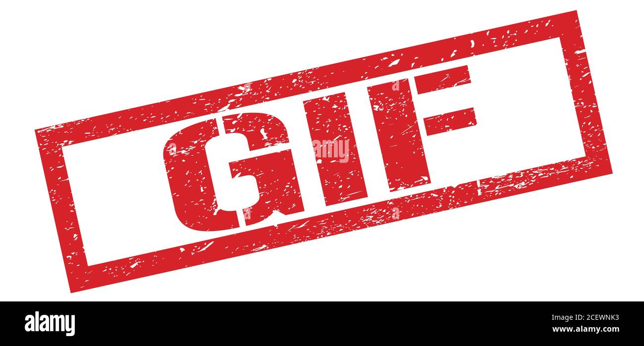 GIF red grungy rectangle stamp sign Stock Photo - Alamy