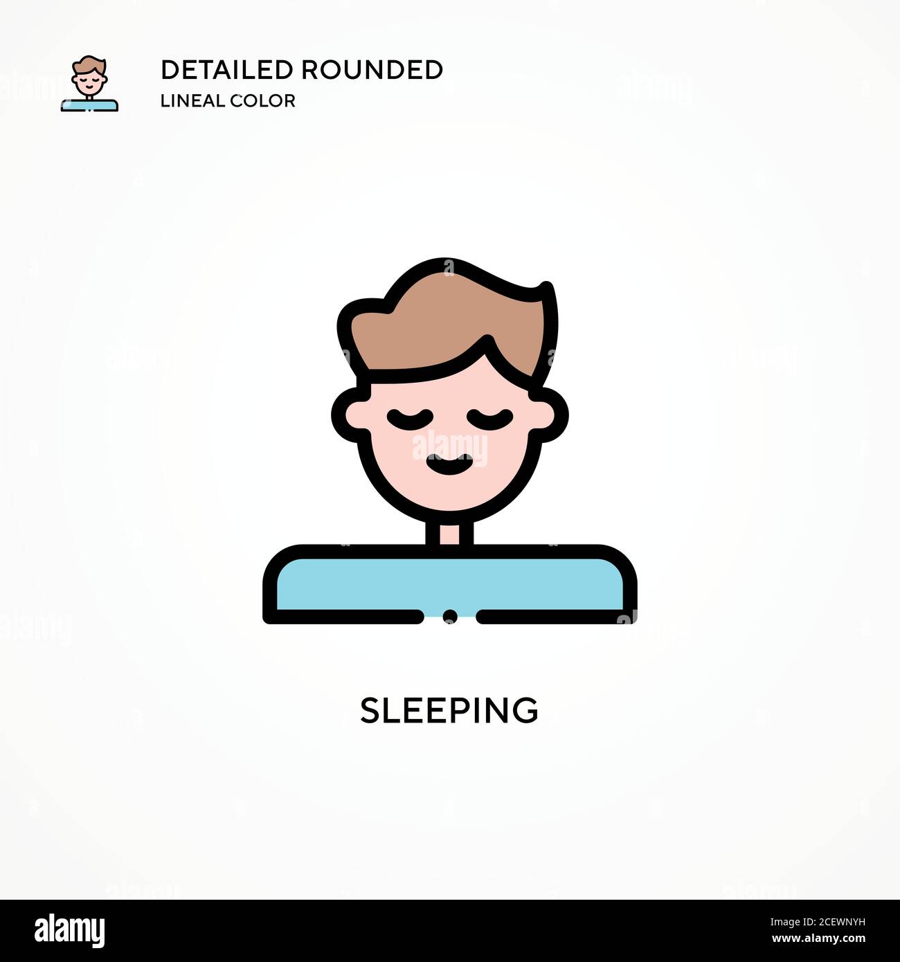 Sleeping vector icon. Modern vector illustration concepts. Easy to edit ...
