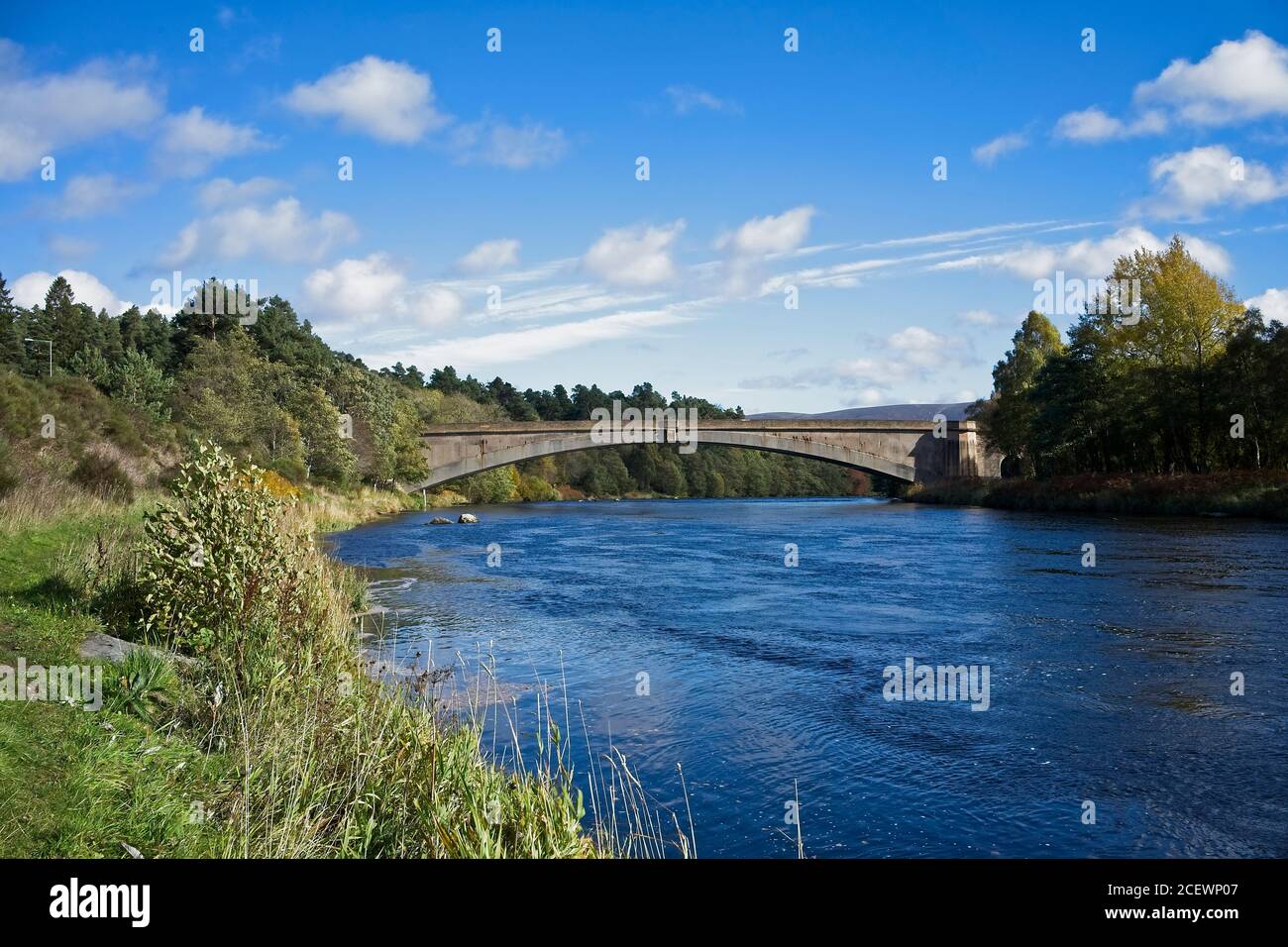 Bridge over the River Spey at Grantown Spey in Morayshire Scotland ...
