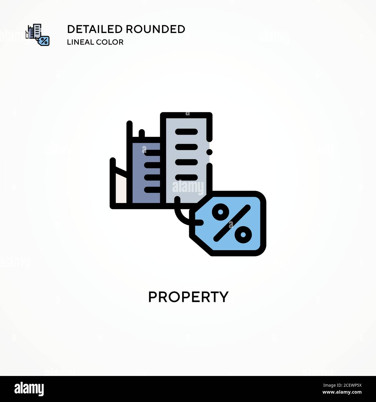 Property vector icon. Modern vector illustration concepts. Easy to edit ...