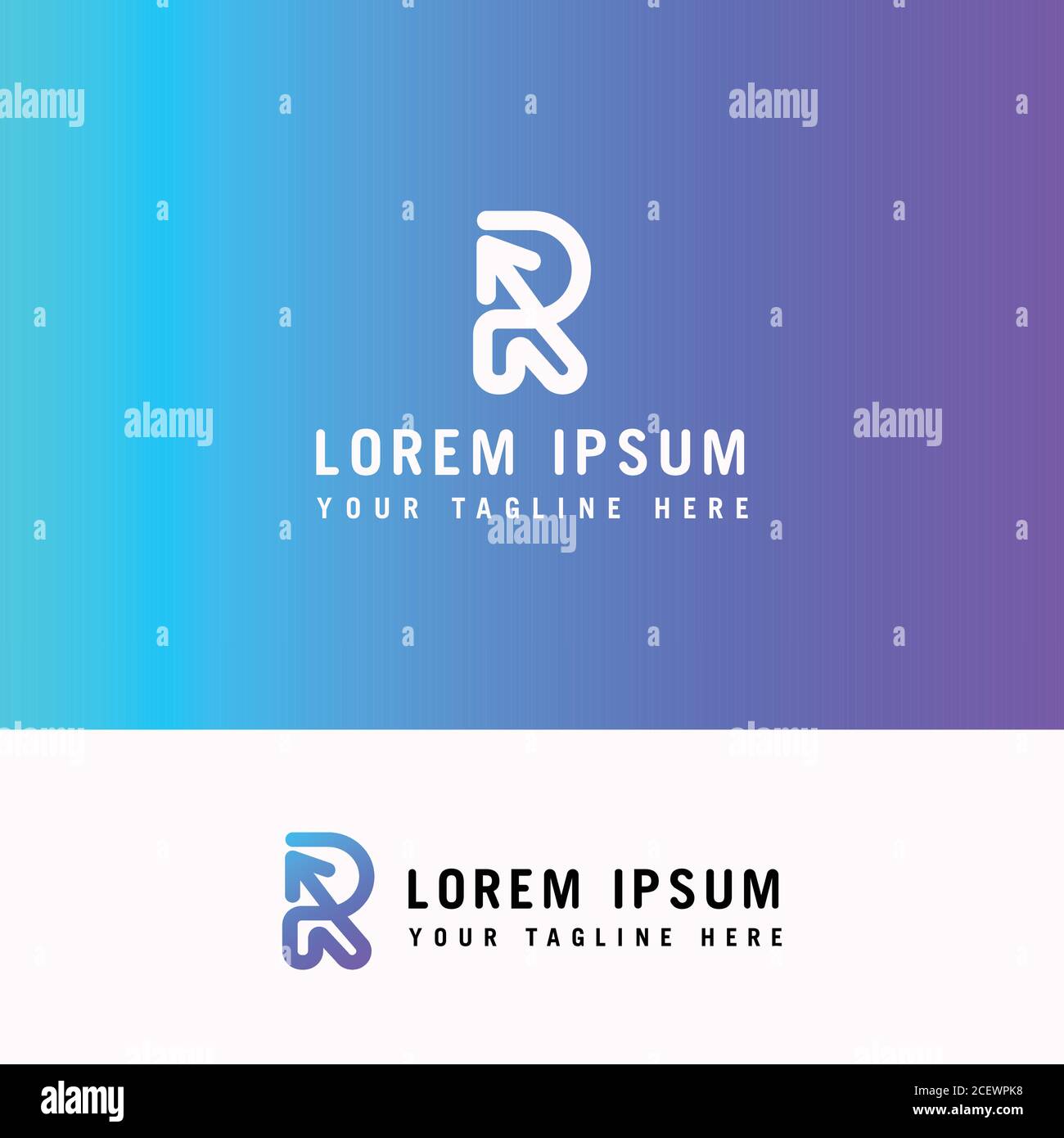 letter r with arrow logo design Stock Vector Image & Art - Alamy