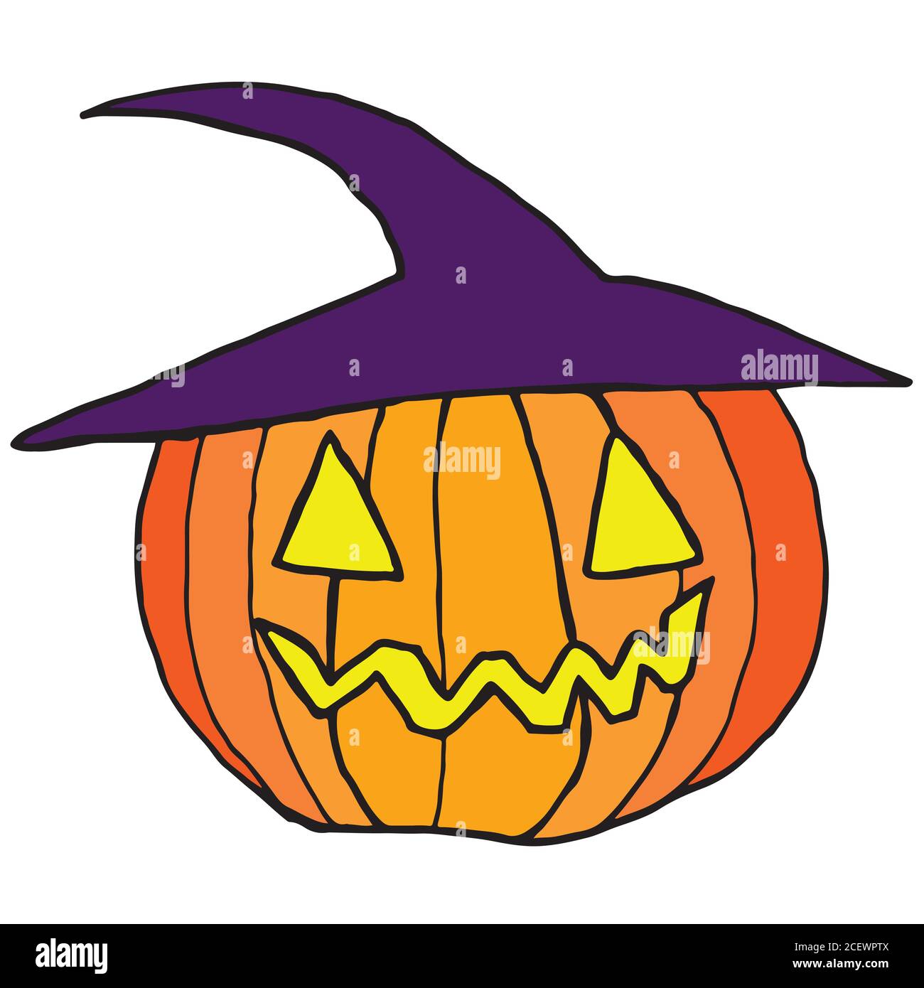 Funny cute crazy pumpkin Cut Out Stock Images & Pictures - Alamy