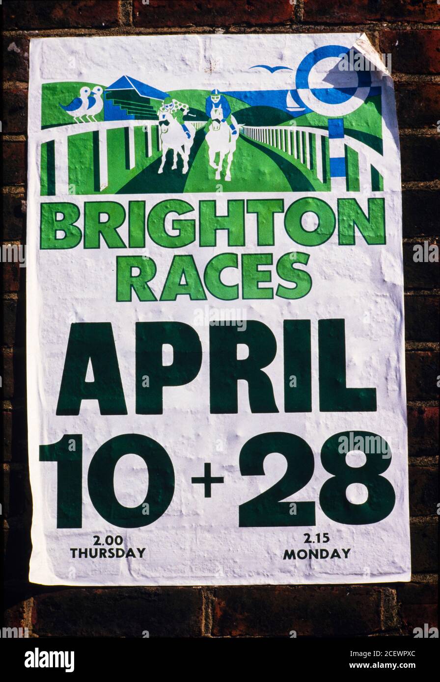 Brighton Races Sussex England Second April Meeting 28 April 1986 ...