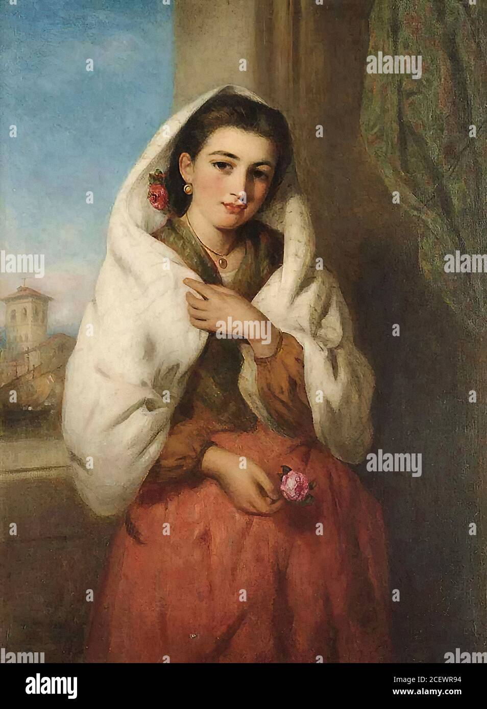 Baxter Charles - the Spanish Rose - British School - 19th Century Stock ...