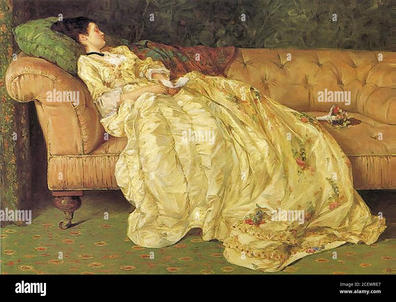 Bayes Alfred Walter - Day Dreams - British School - 19th Century Stock ...