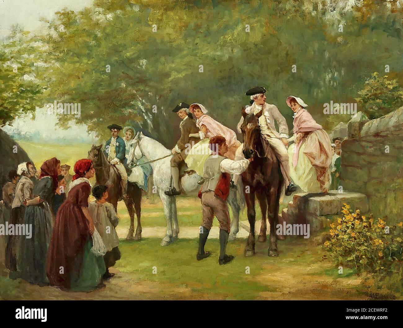 Bayes Alfred Walter - the Double Wedding 2 - British School - 19th ...