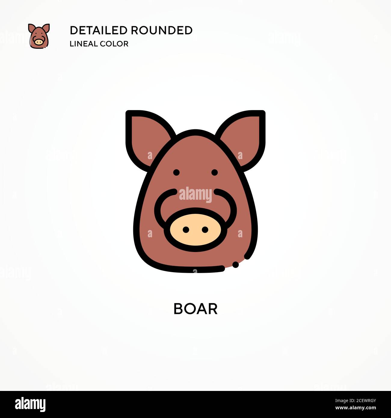 Boar vector icon. Modern vector illustration concepts. Easy to edit and ...