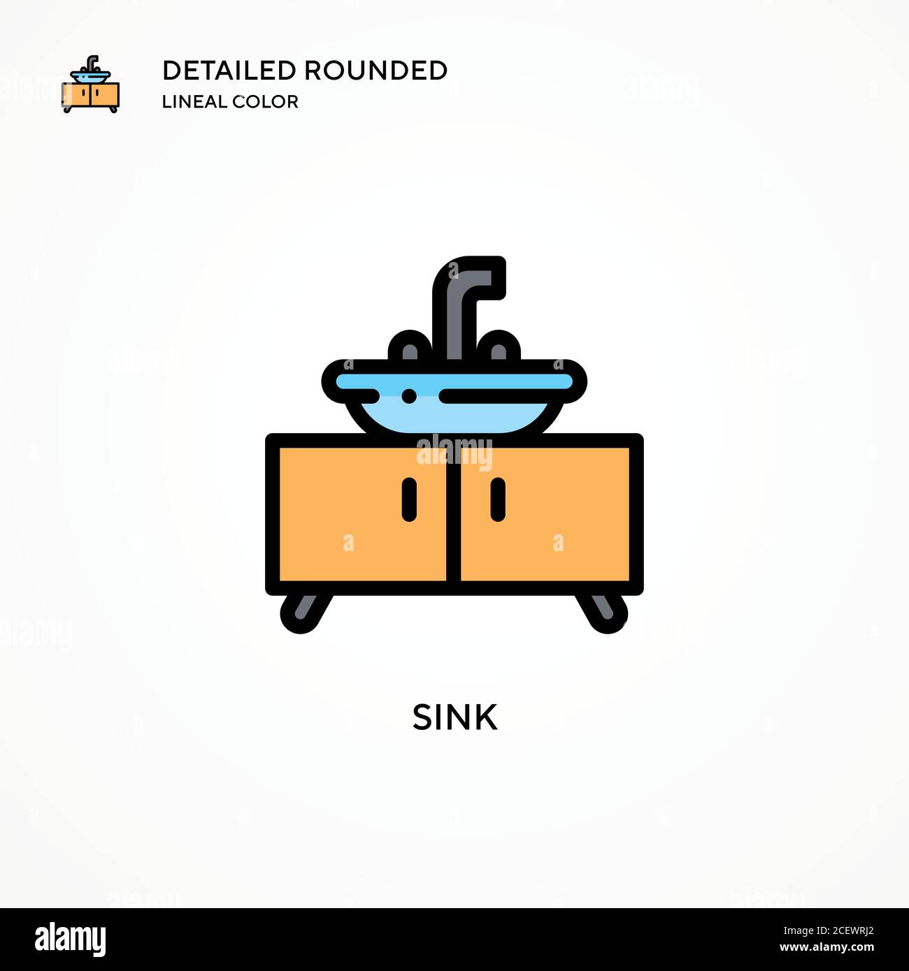 Sink vector icon. Modern vector illustration concepts. Easy to edit and ...