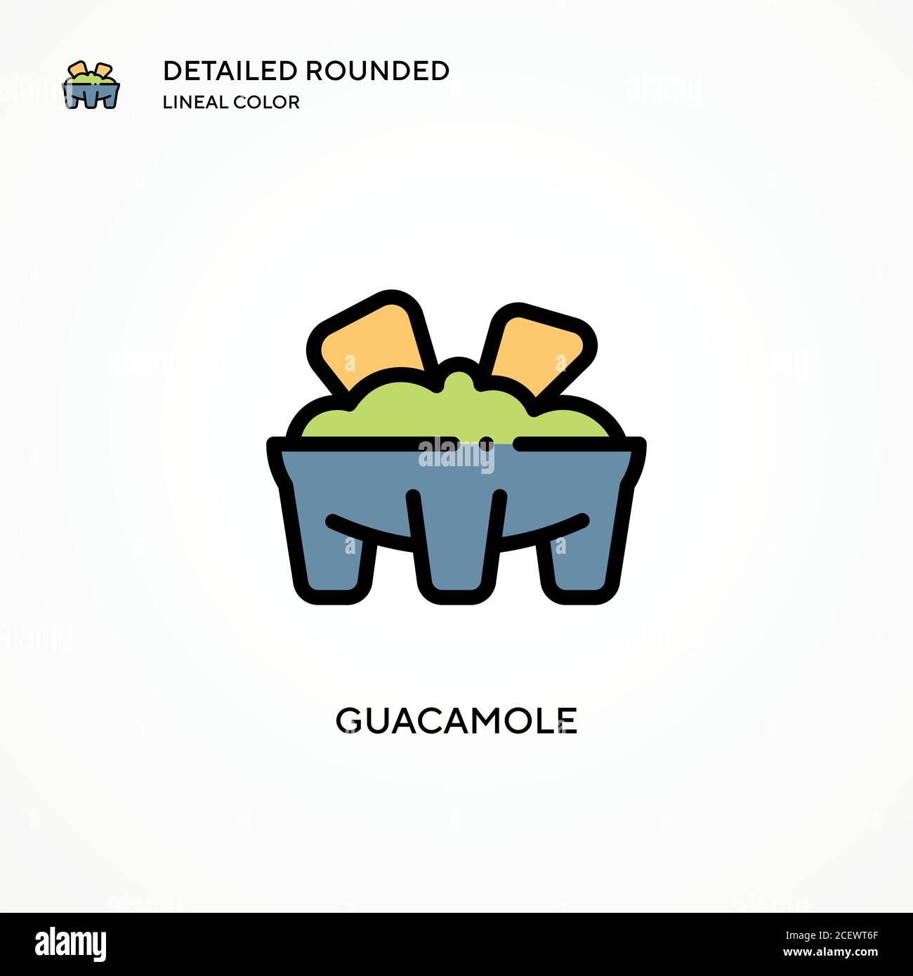 Guacamole vector icon. Modern vector illustration concepts. Easy to ...