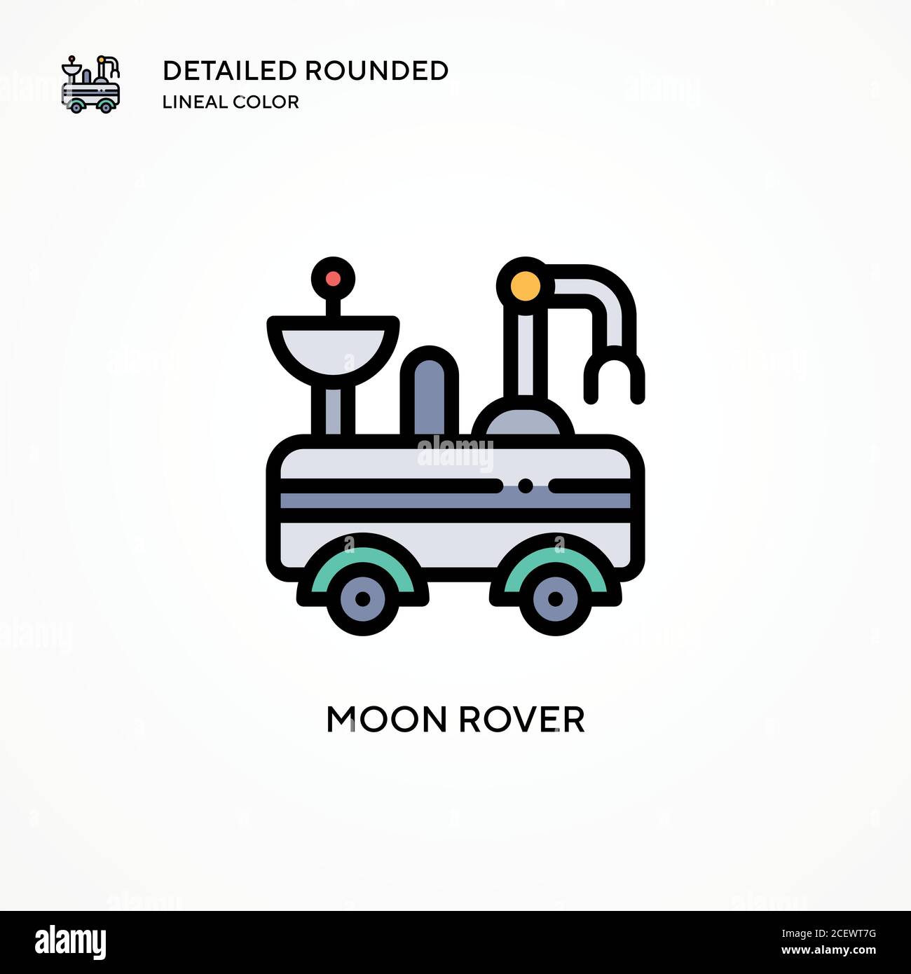 Moon rover vector icon. Modern vector illustration concepts. Easy to ...