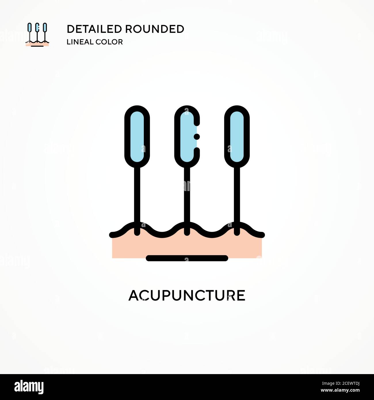 Acupuncture vector icon. Modern vector illustration concepts. Easy to ...