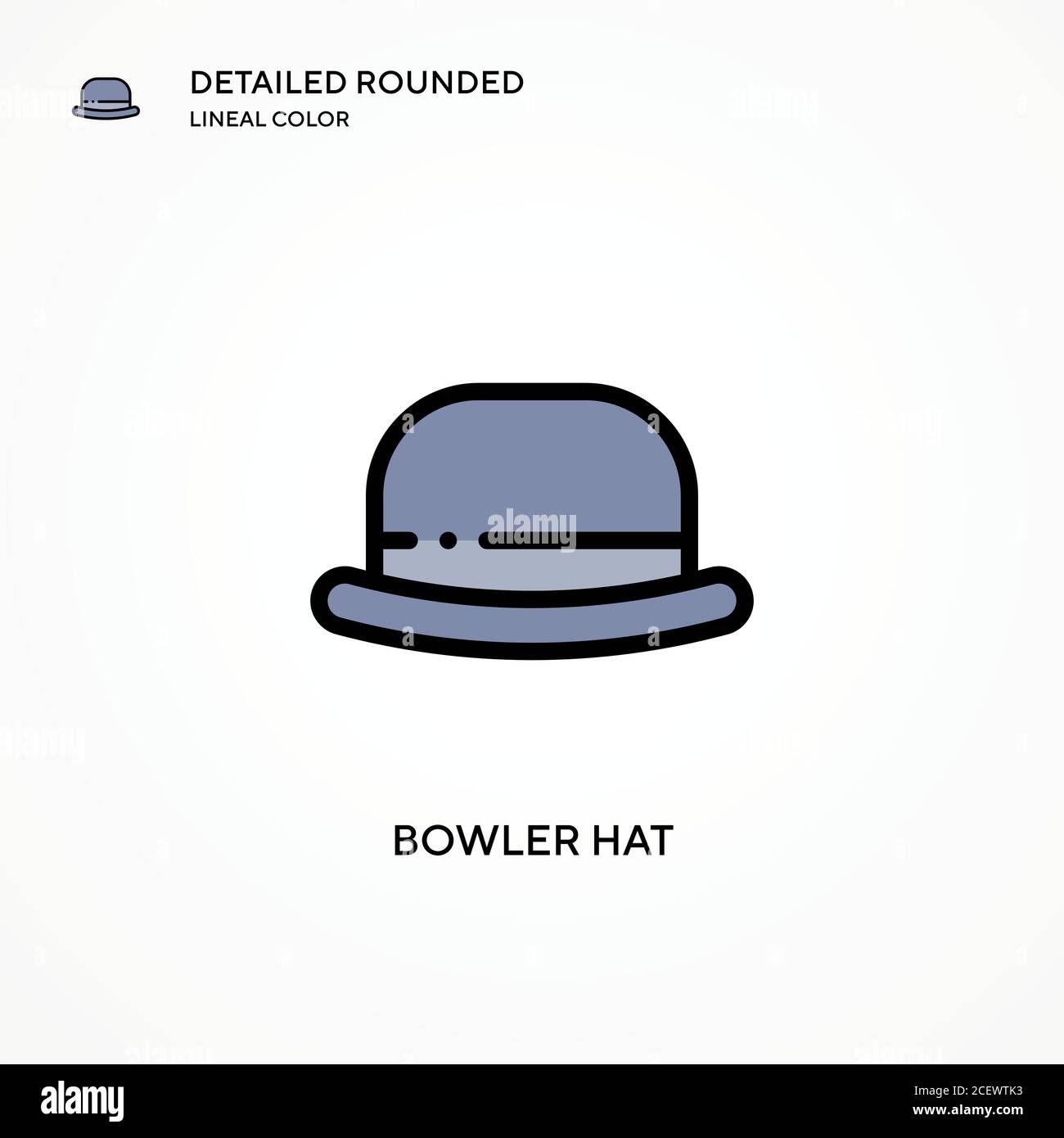 Bowler hat vector icon. Modern vector illustration concepts. Easy to ...