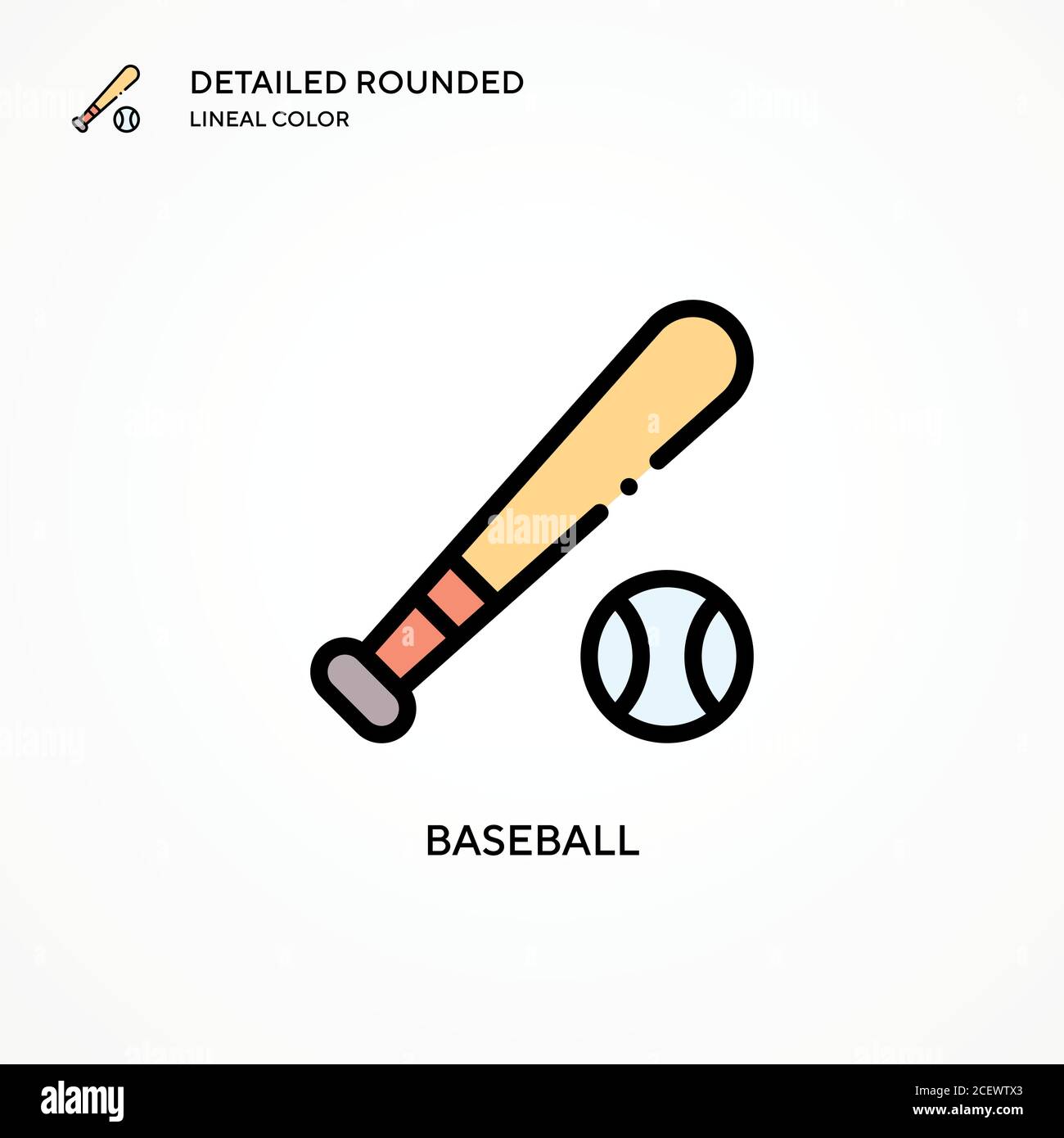 Baseball vector icon. Modern vector illustration concepts. Easy to edit ...