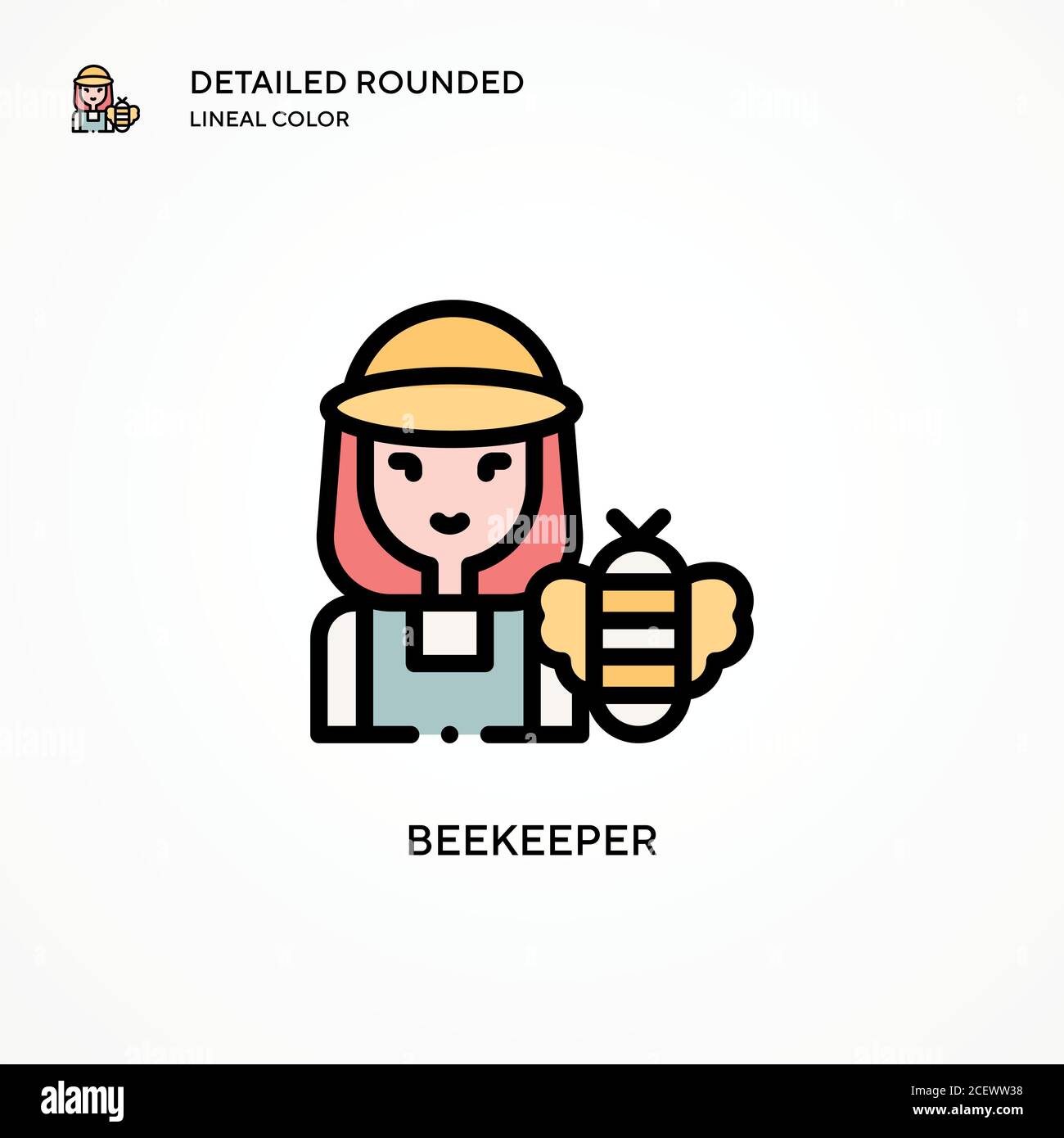 Beekeeper vector icon. Modern vector illustration concepts. Easy to ...