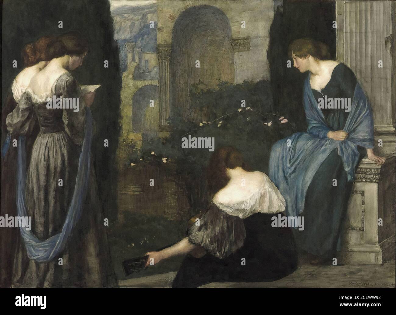 Bell Robert Anning - Music by the Water - British School - 19th Century ...