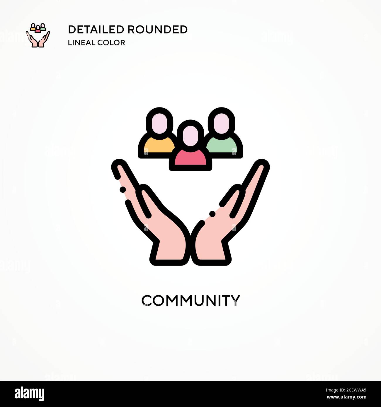Community vector icon. Modern vector illustration concepts. Easy to ...