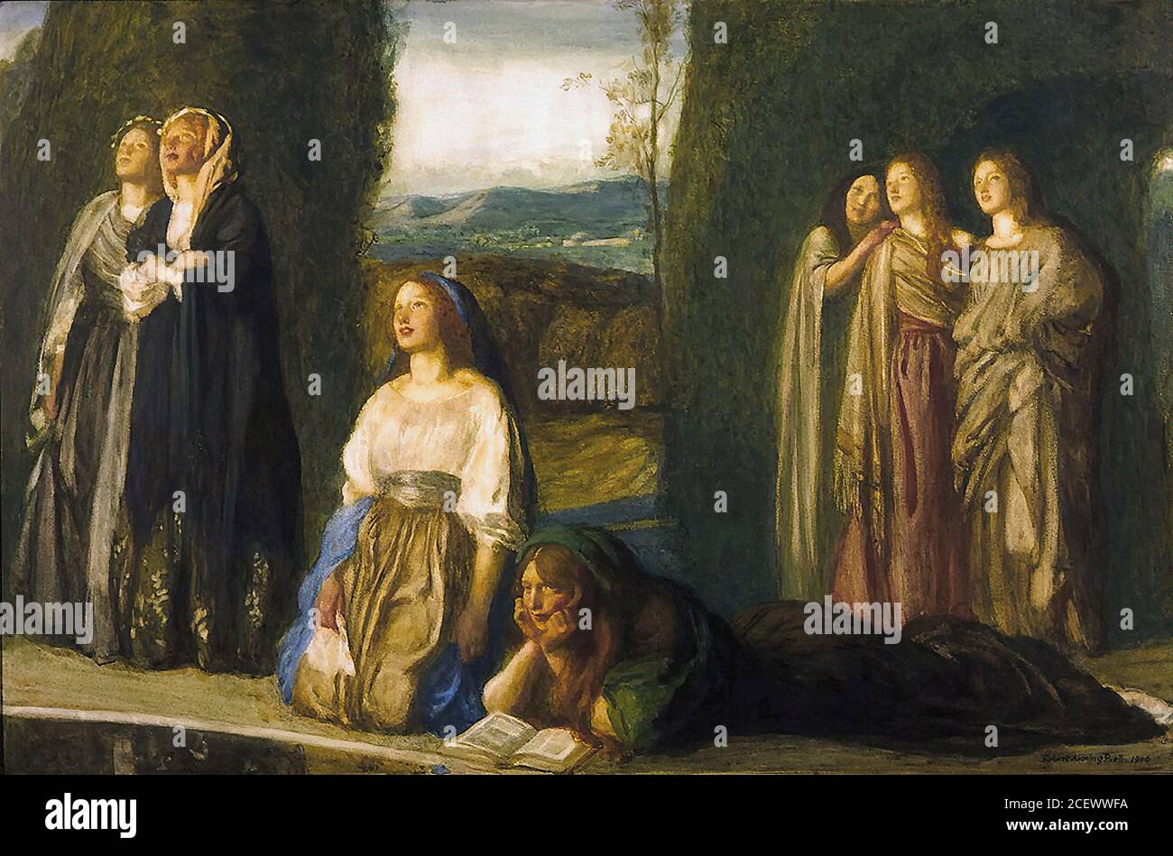 Bell Robert Anning - the Listeners - British School - 19th Century ...