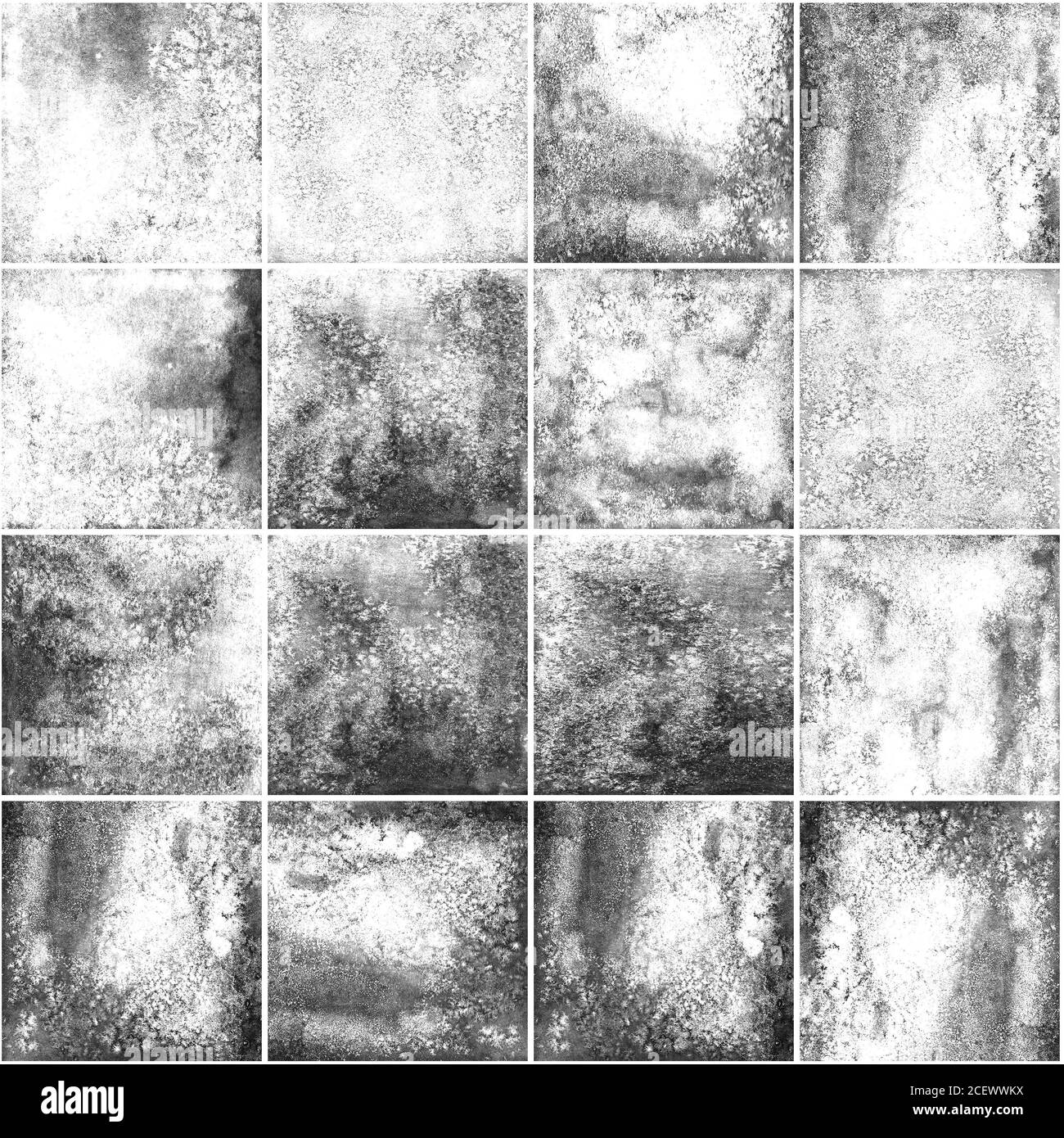 Abstract grunge geometric seamless pattern. Monochrome black and white ...