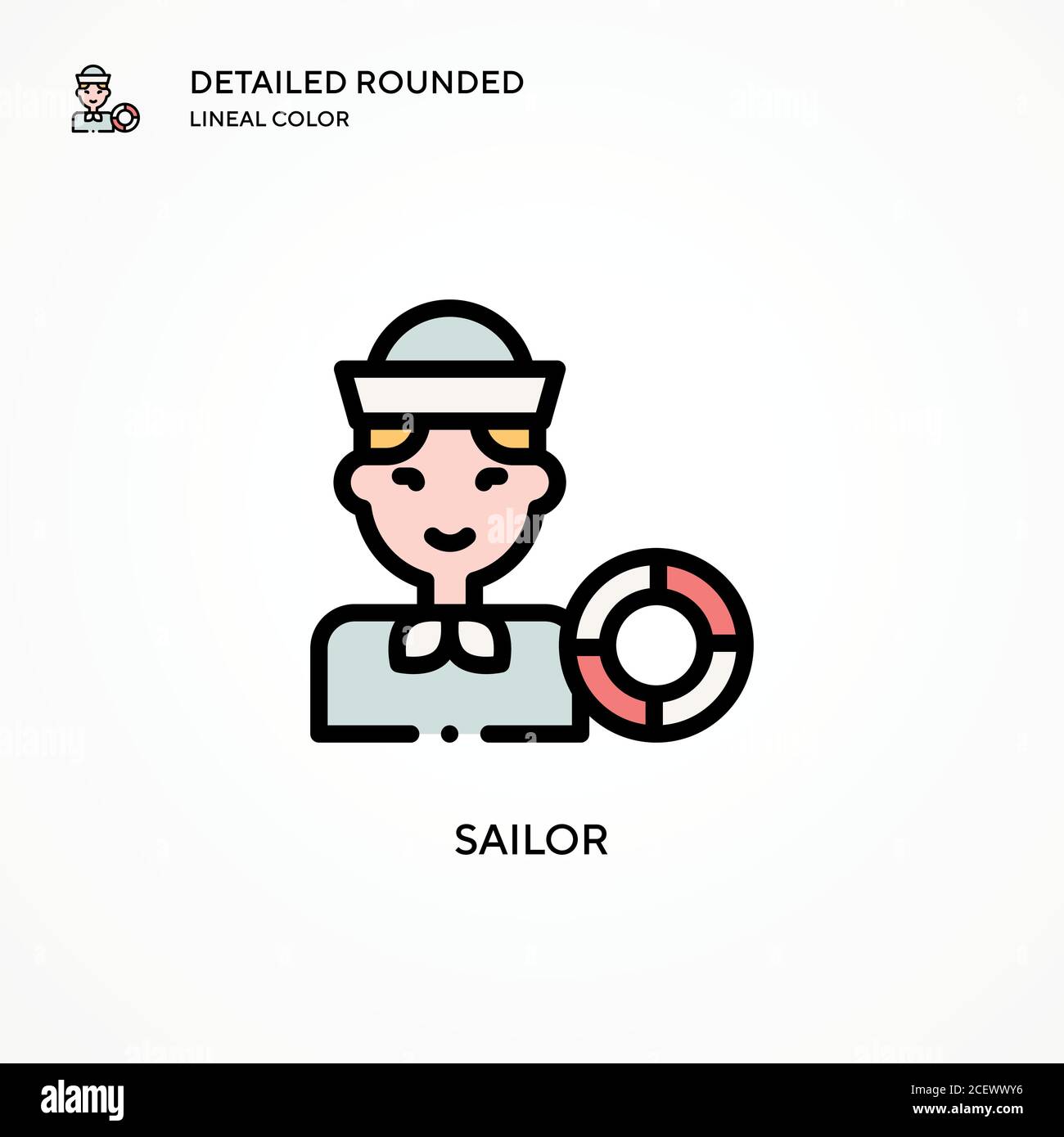 Sailor vector icon. Modern vector illustration concepts. Easy to edit ...