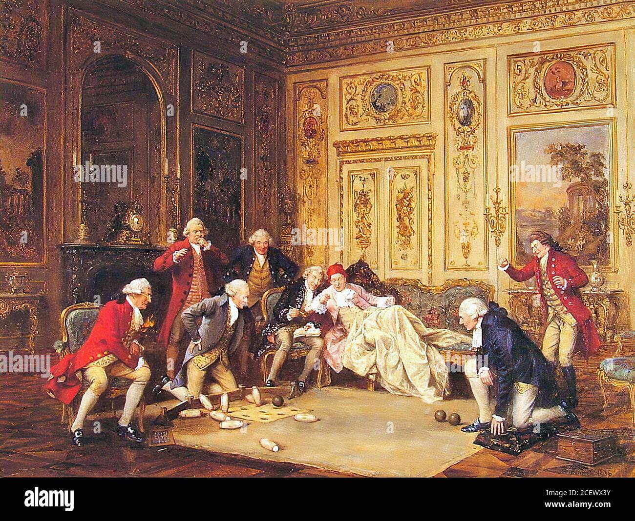 Bennett Frank Moss - an Amusing Game - British School - 19th Century ...