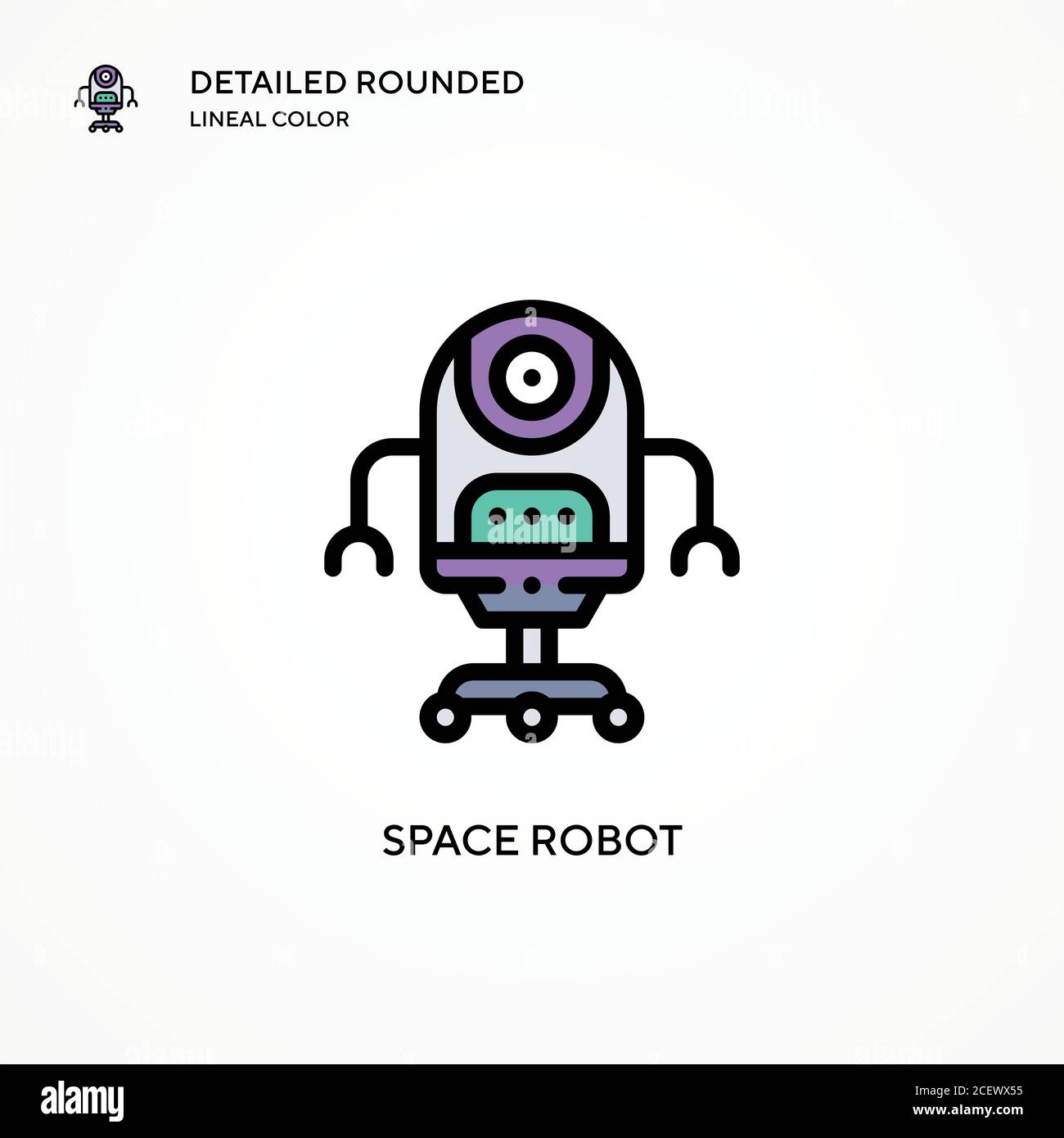 Space robot vector icon. Modern vector illustration concepts. Easy to ...